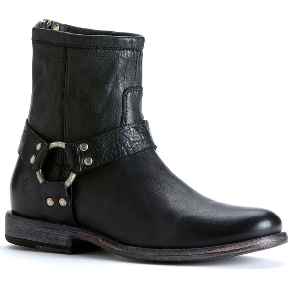Frye Phillip Harness Back Zip Chelsea Boots